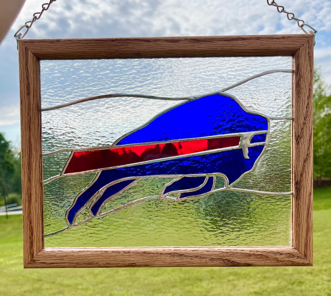 Buffalo Bills Stained Glass Window Panel Football Gift - Etsy