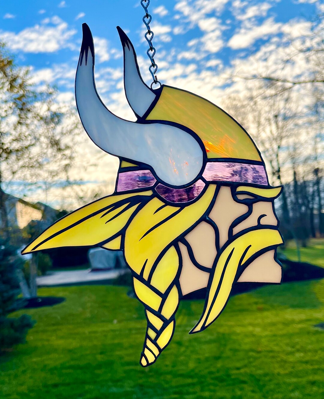 Minnesota Vikings Stained Glass Suncatcher Sports Art - Etsy