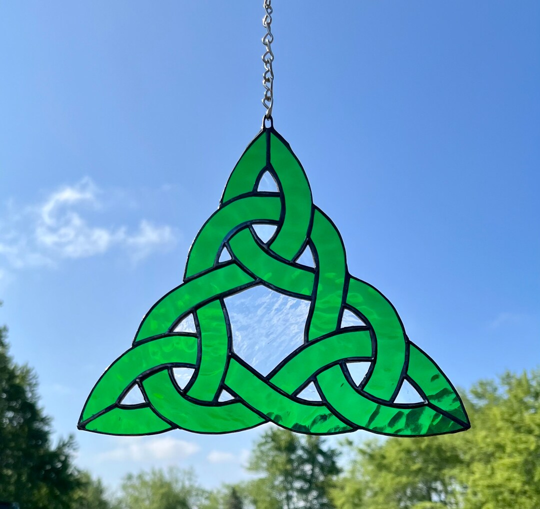 Celtic Trinity Knot Stained Glass Window Hanging - Etsy