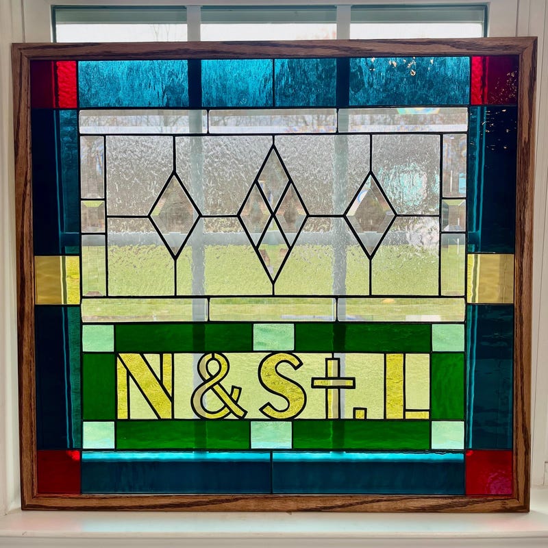 Train Pattern Stained Glass - Etsy