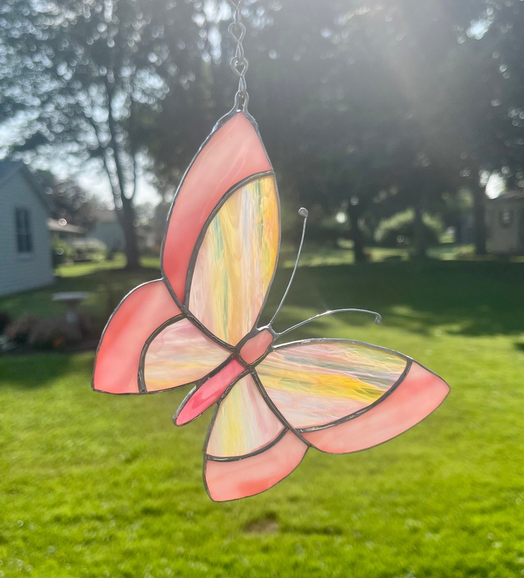 Butterfly 1 Stained Glass Window Art Home Decor - Etsy Portugal