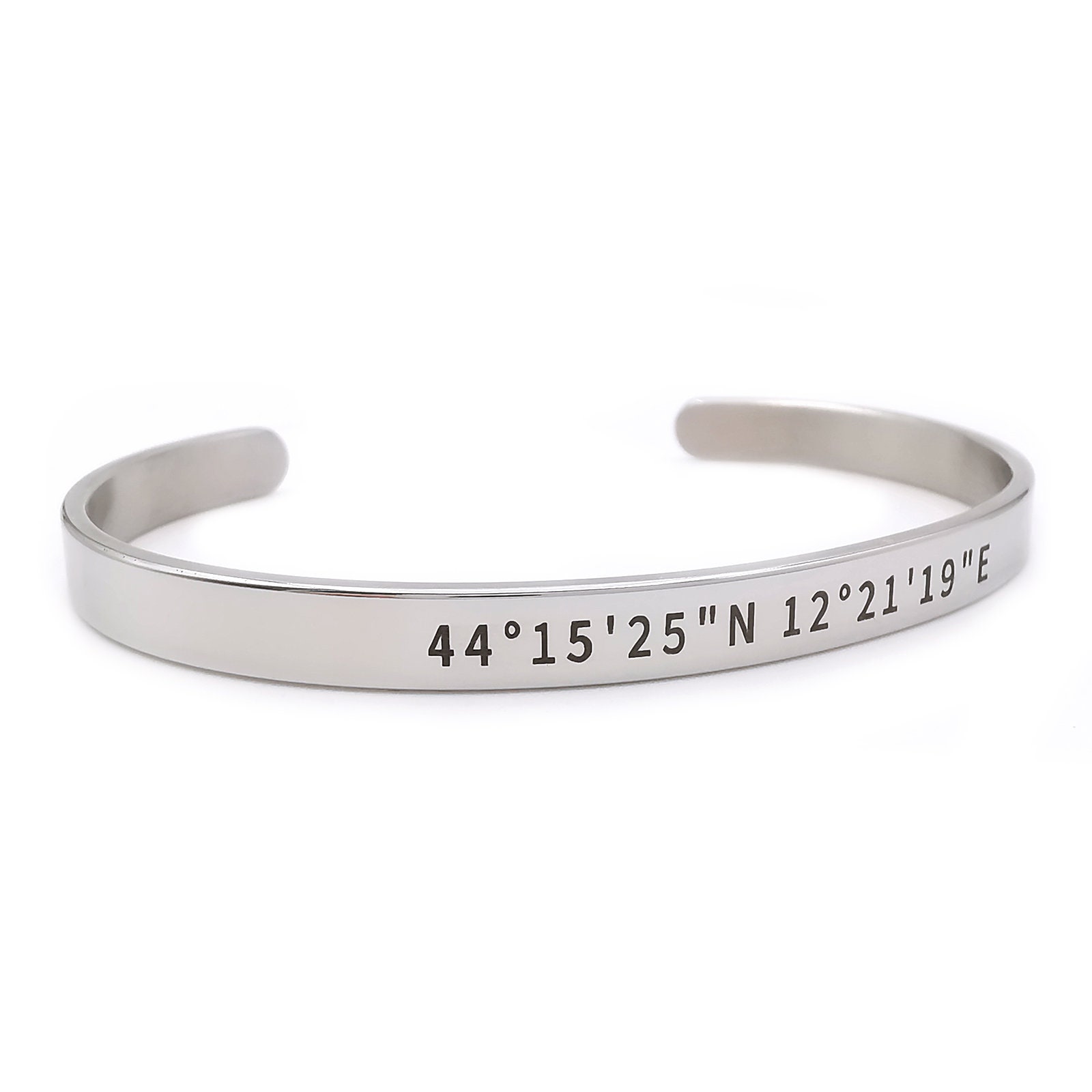 Personalized Geographical Coordinates Bracelet With Engraving for Men ...