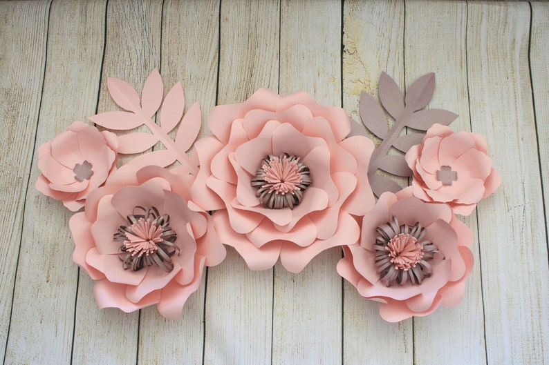 pink-and-blue-paper-flowers-wall-decor-pink-blue-paper-etsy