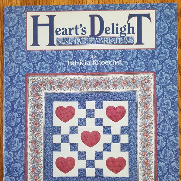Hearts and Nine Patch Quilt Pattern - Etsy