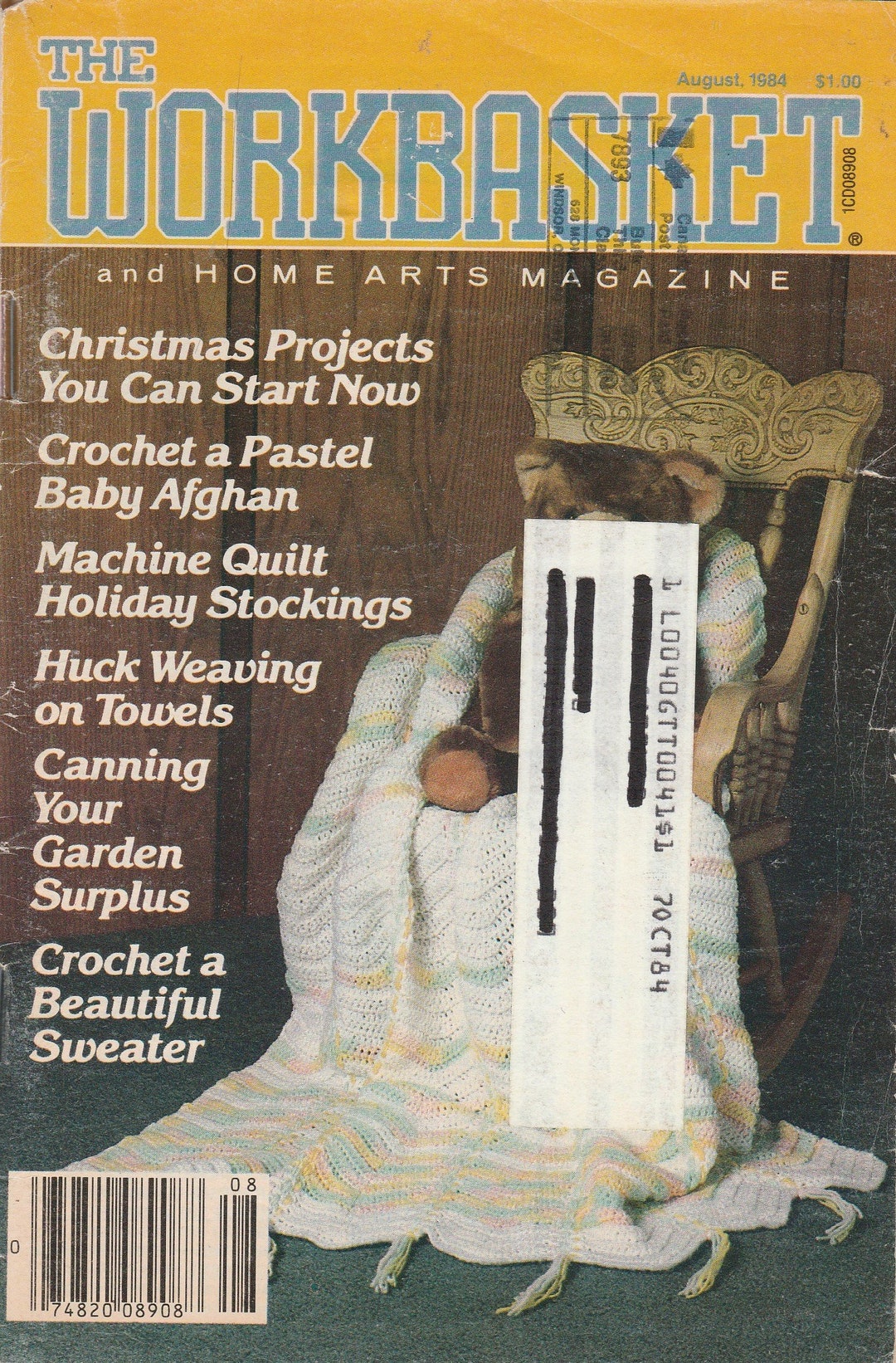 The Workbasket No 9 Vol 49 August 1984 Knit Crochet Tat Quilt Pattern ...