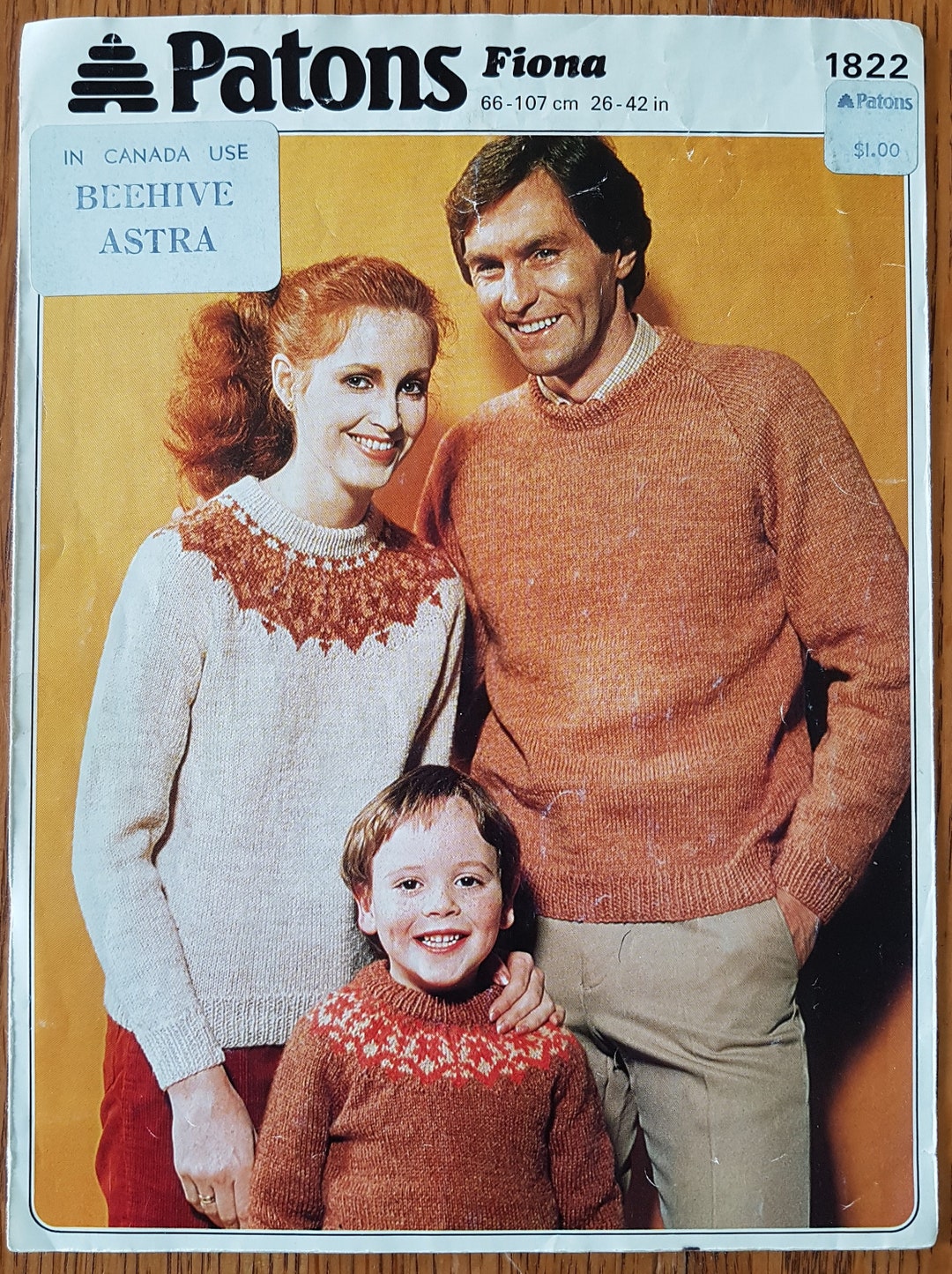 Patons 1822 Fiona Extra Style Sweater Knitting Pattern Leaflet Sizes 26 ...