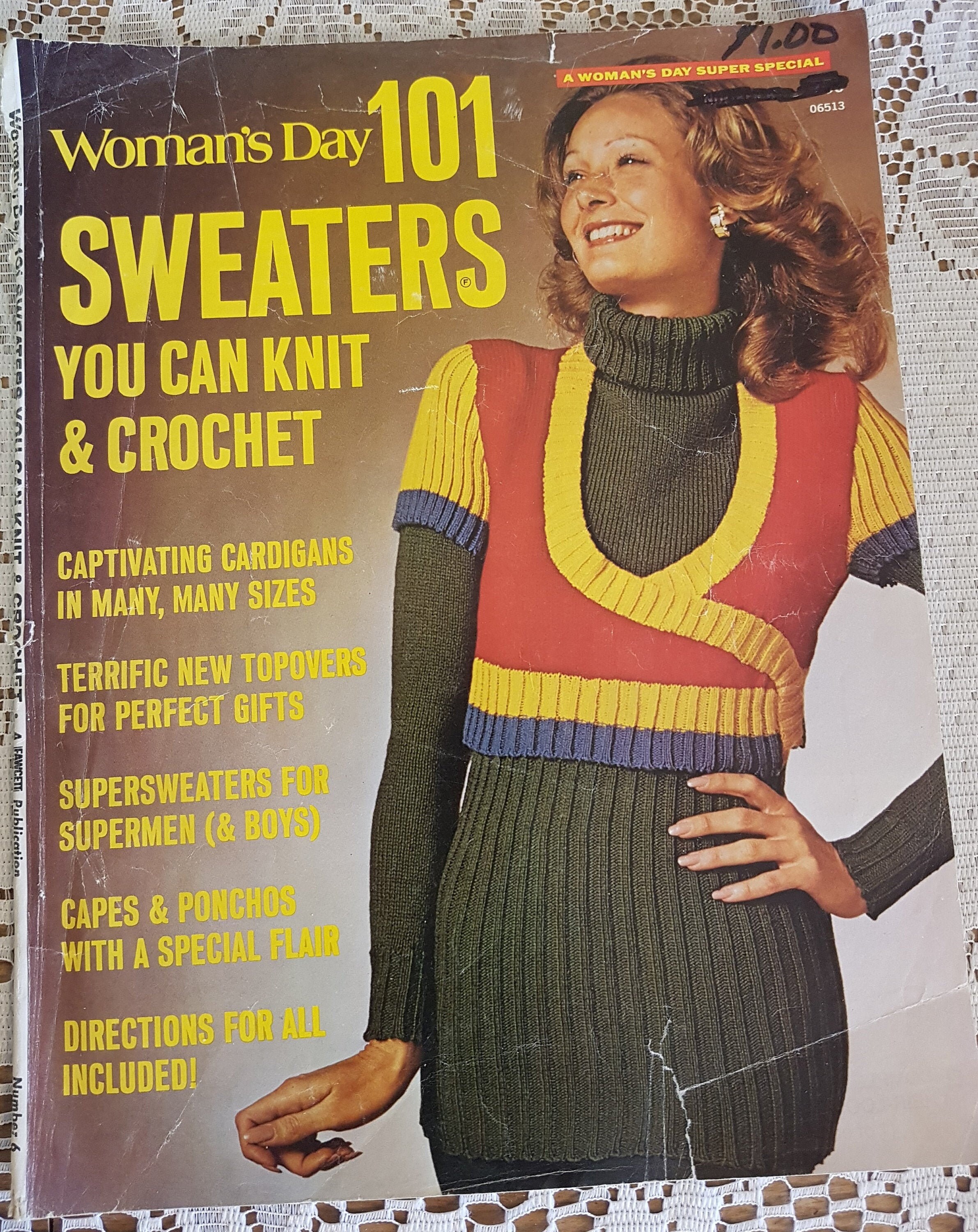 Vintage 1970's Womans Day 101 Sweaters To Knit & Crochet | Etsy