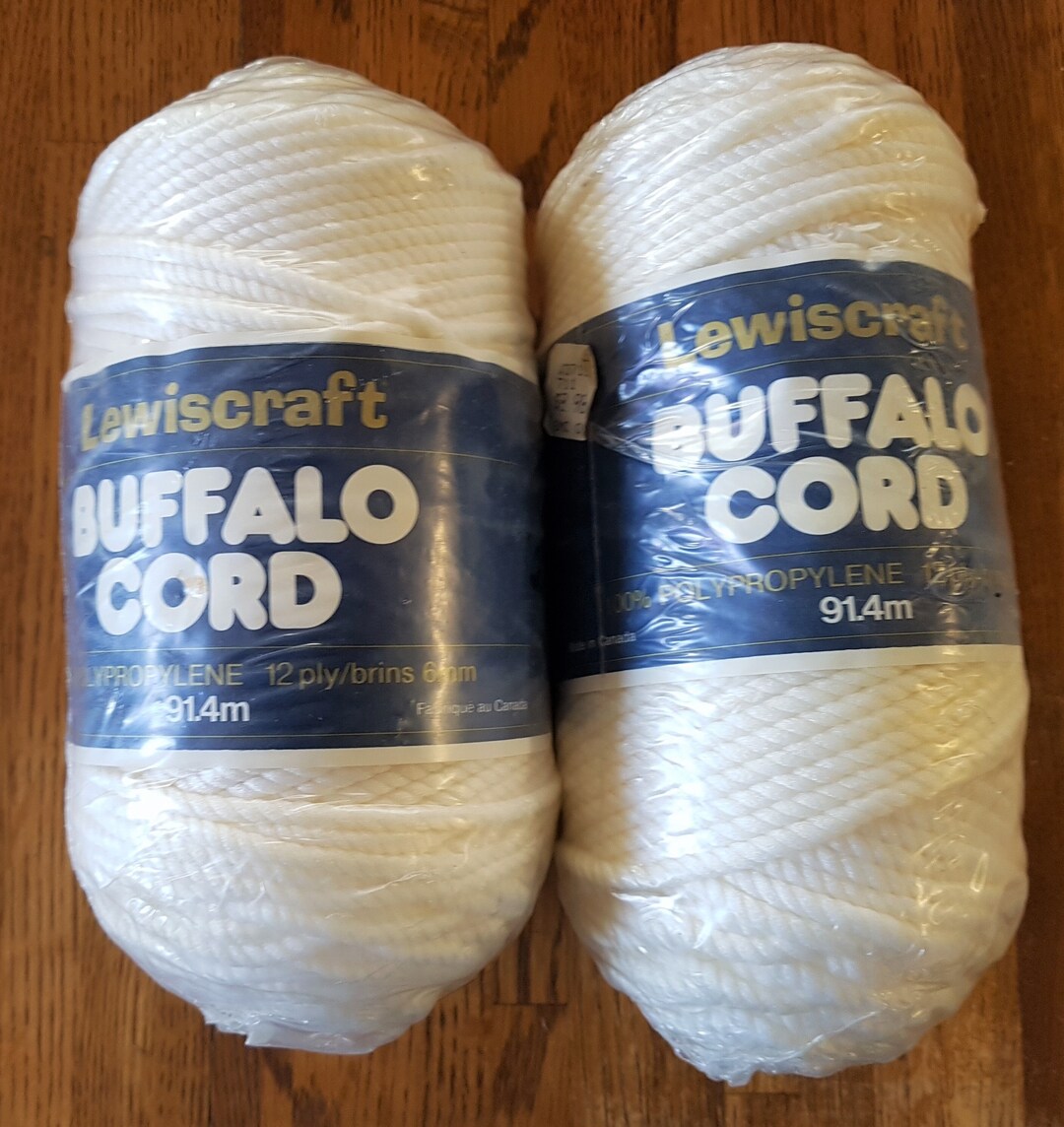 White Macrame Craft Braided Buffalo Cord by Lewiscraft 6mm ...