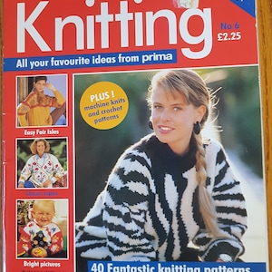 Prima Ideas Knitting Magazine No 6 - 40 Fantastic Knitting Patterns - Etsy