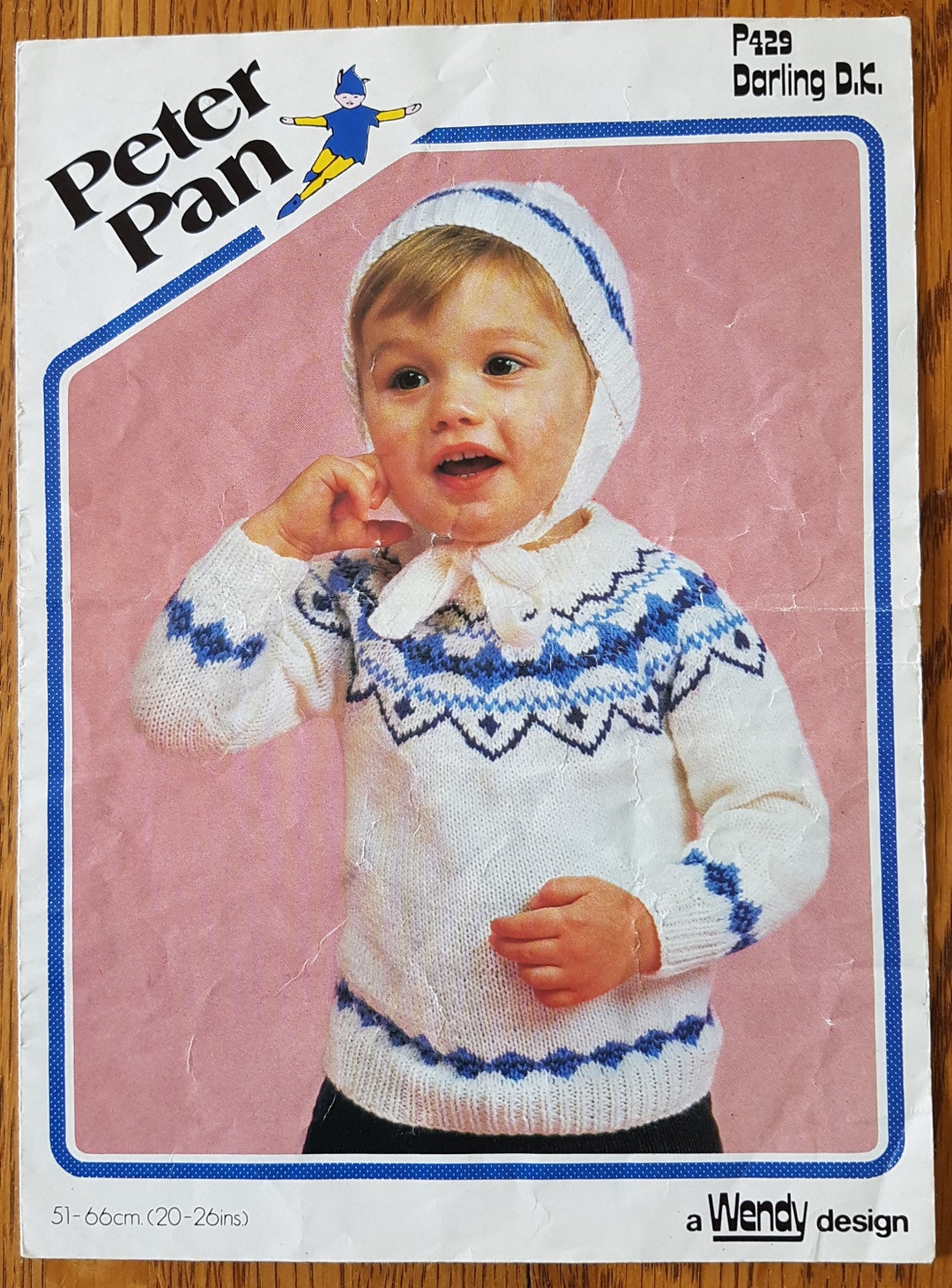 Peter Pan Darling DK Yoked Sweater and Hat Knitting Pattern Leaflet ...