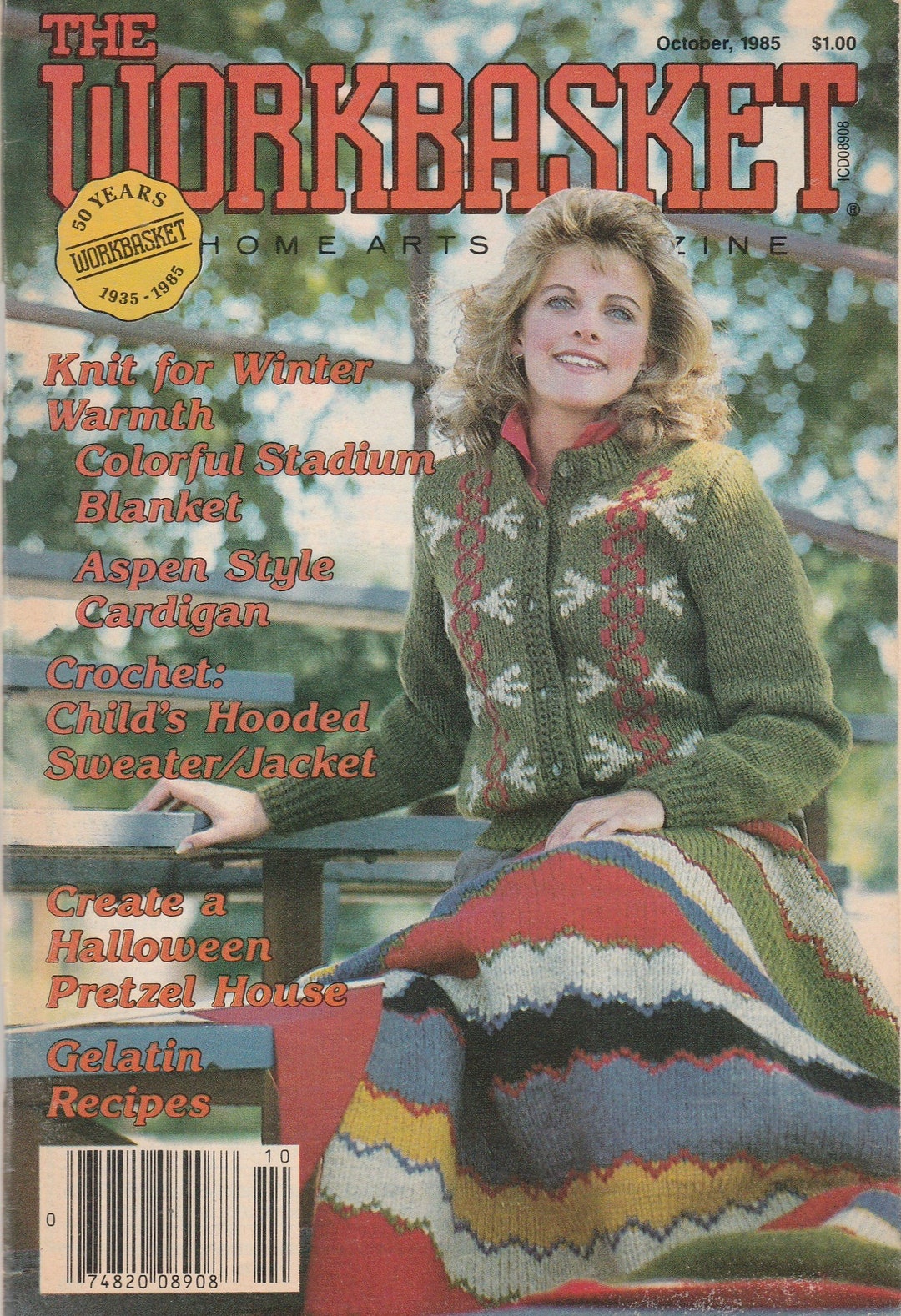 The Workbasket No 1 Vol 51 Octoberr 1985 Knit Crochet Tat Quilt Pattern ...