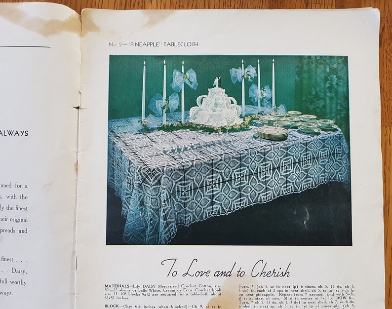 Vintage 1947 Crochet for Today Lily Direction Book 1700 - Etsy