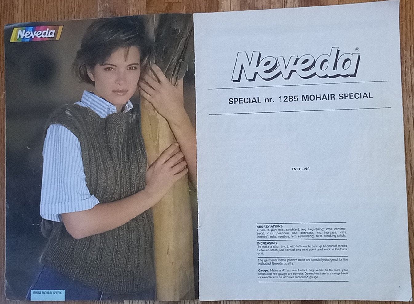 Neveda Special Knitting Pattern Booklet No. 1285 Mohair Special Ladies ...