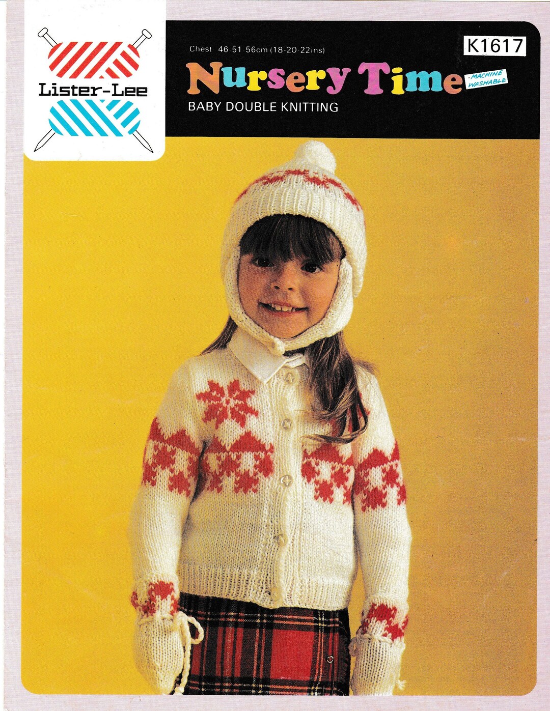 Lister-lee #K1617 Nursery Time Baby Double Knitting Baby's Jacket, Cap ...