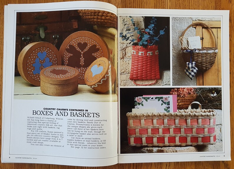 Country Handcrafts Magazine Winter 1986 Full Size Patterns - Etsy Australia
