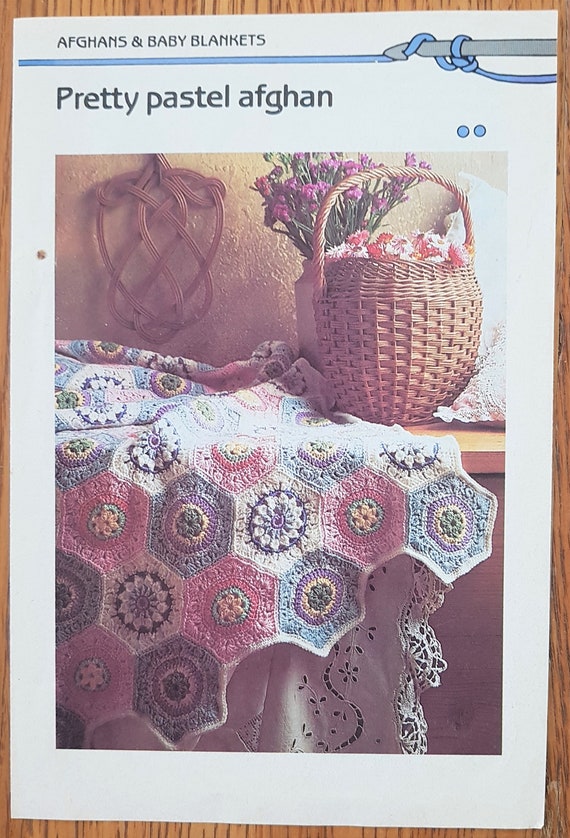 Pretty Pastel Afghan Crochet Pattern QCSC1 by Marshall | Etsy