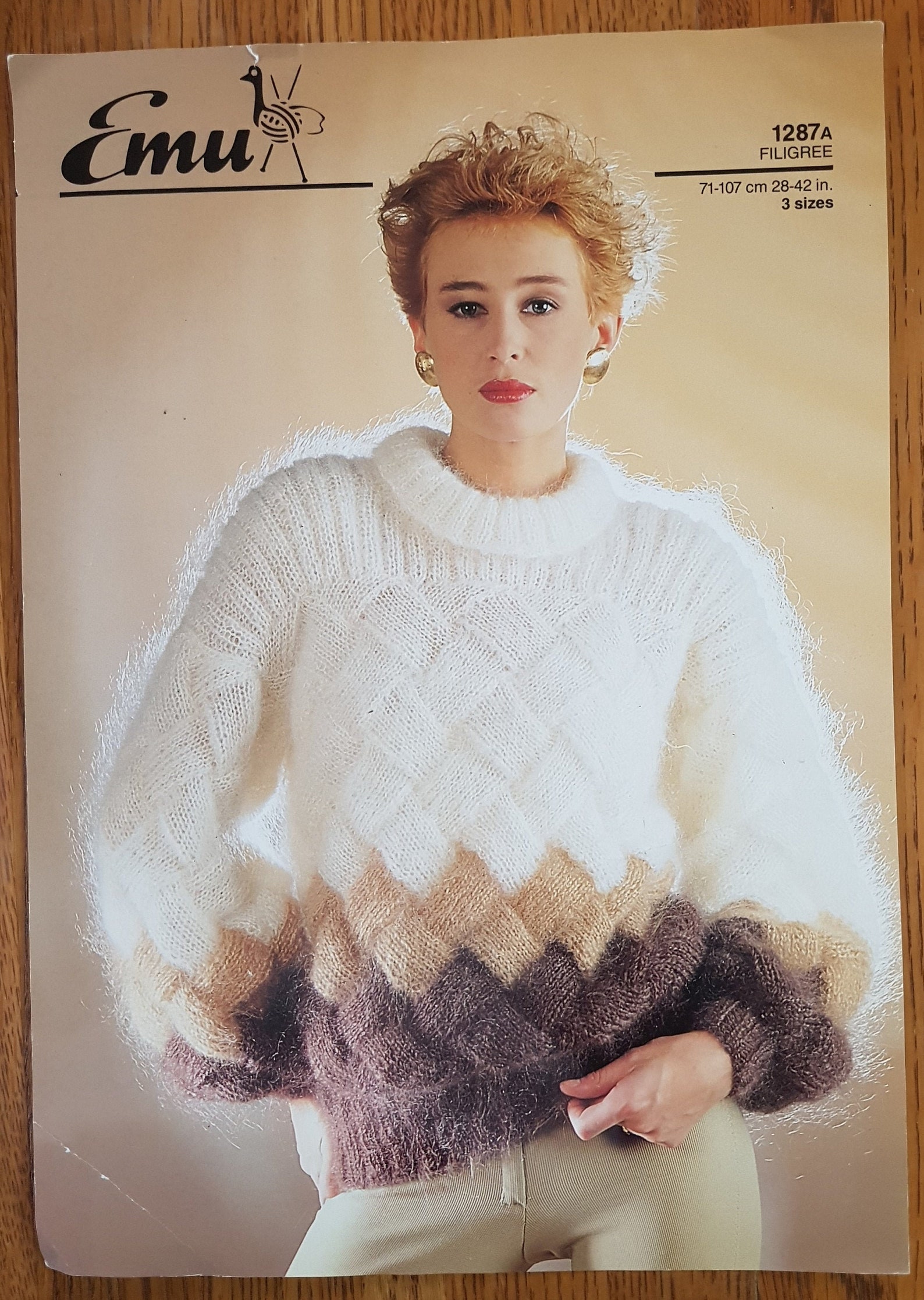 EMU Sweater Knitting Pattern 1287A - Etsy
