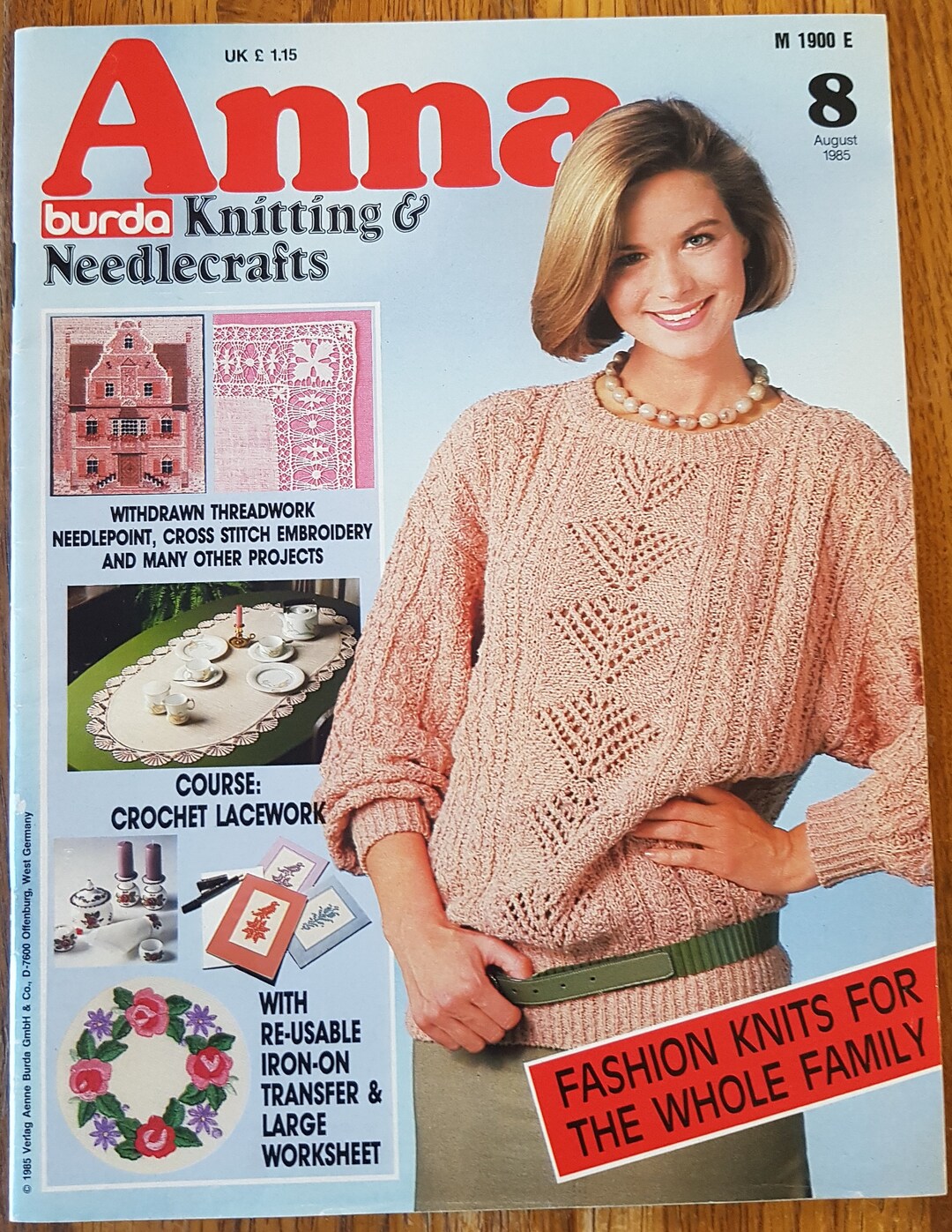 Anna Burda Knitting & Needlecrafts Magazine No 98 August 1985 - Fashion ...