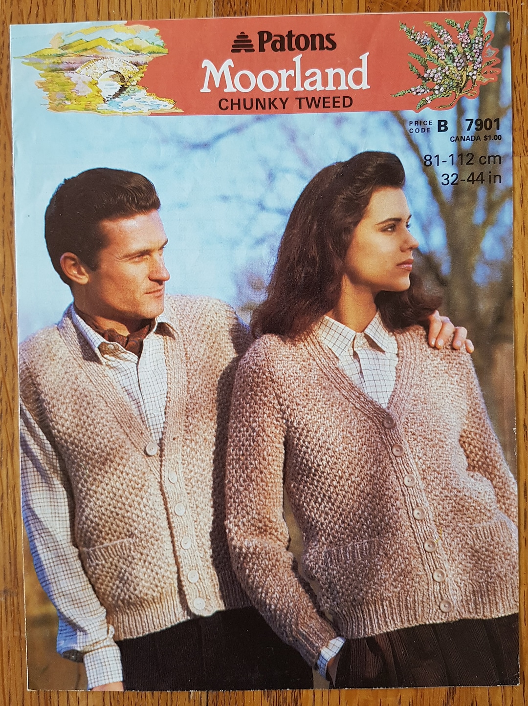 Patons Moorland Chunky Tweed His/her V Neck Waistcoat and Cardigan ...
