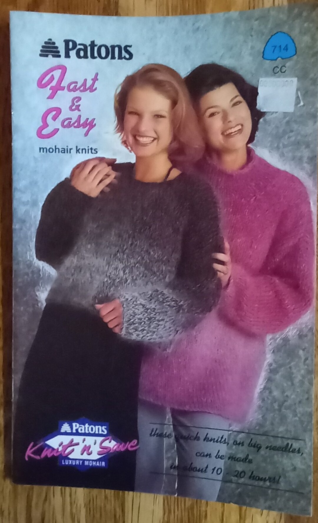 Patons Fast and Easy Mohair Knits Knitting Pattern Leaflet No. 714 - Etsy