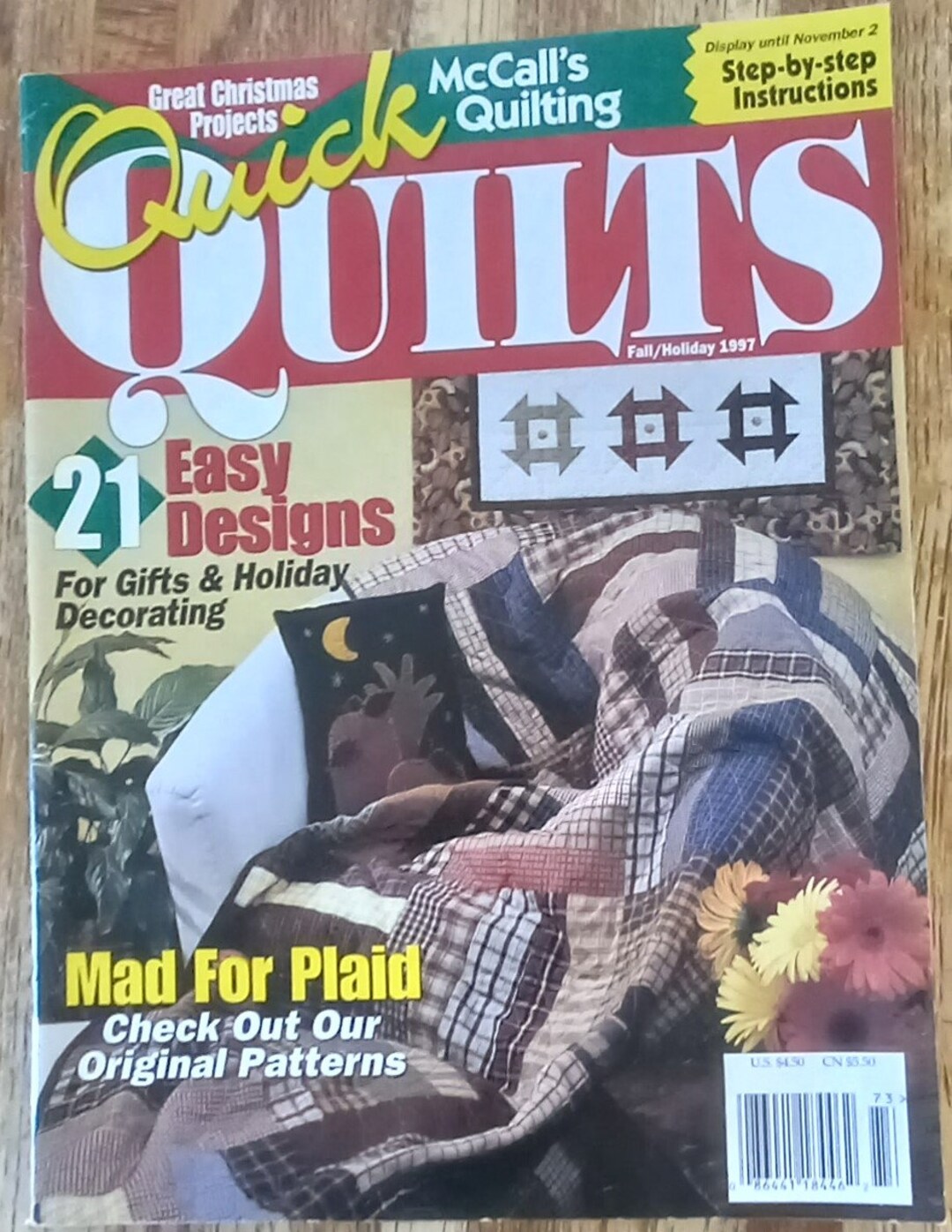 Mccall's Quick Quilts Magazine Vol 2 No 4 Fall/holiday 1997 - Etsy