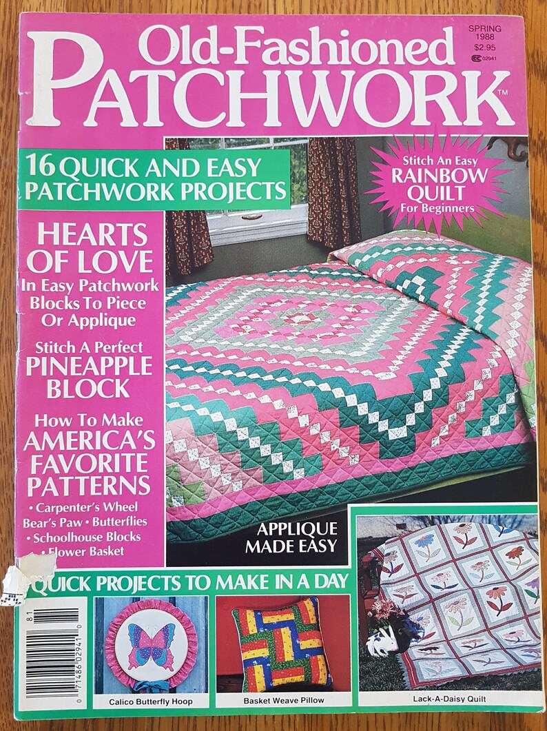 Old-fashioned Patchwork Magazine Vol 2 No. 1 Spring 1988 - Etsy