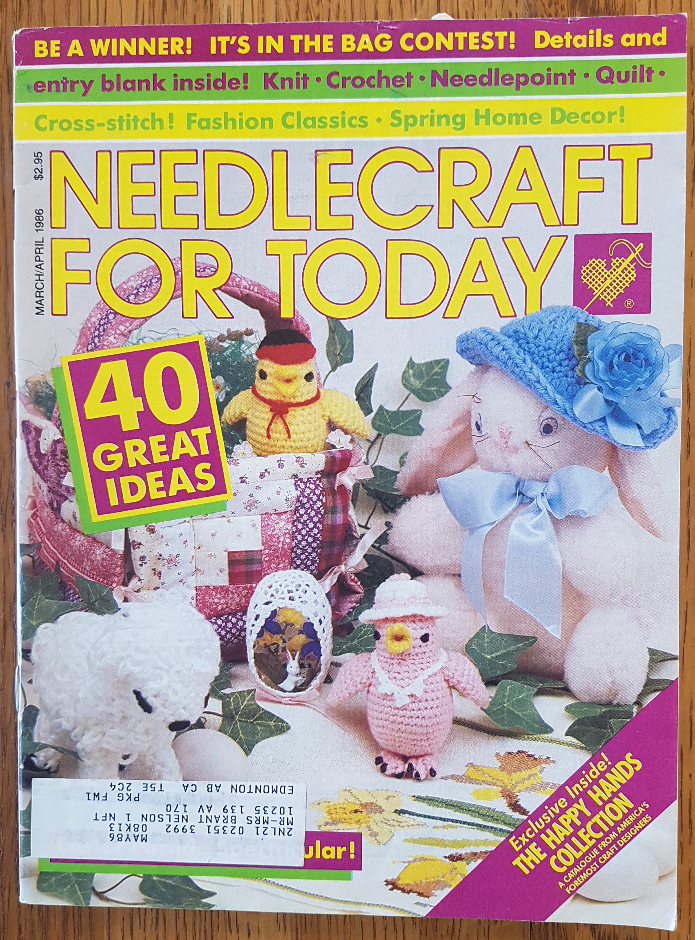 Needlecraft for Today Magazine Vol. 9 No.2 March/april 1986 Needlepoint ...