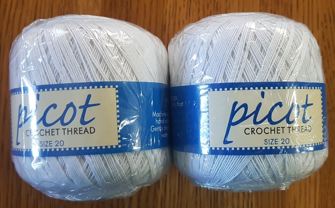 Picot Crochet Cotton Thread Size 20 White - Etsy