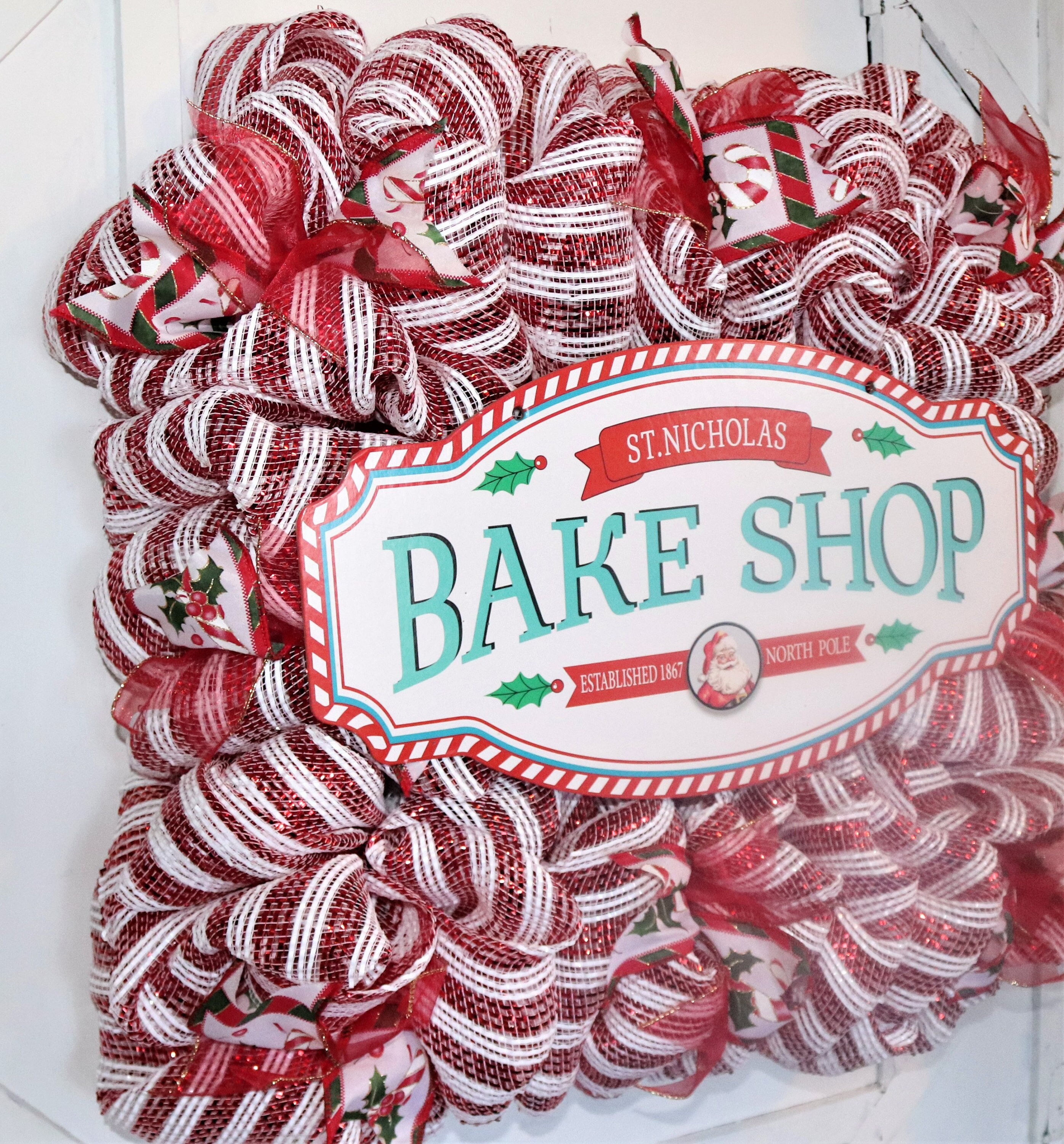 Candy Wreath, Baking Wreath, Square Wreath, Square Christmas Wreath ...