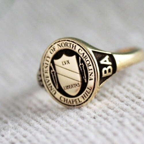 Oval Graduation Ring-tiny College Ring-class Rings-school - Etsy