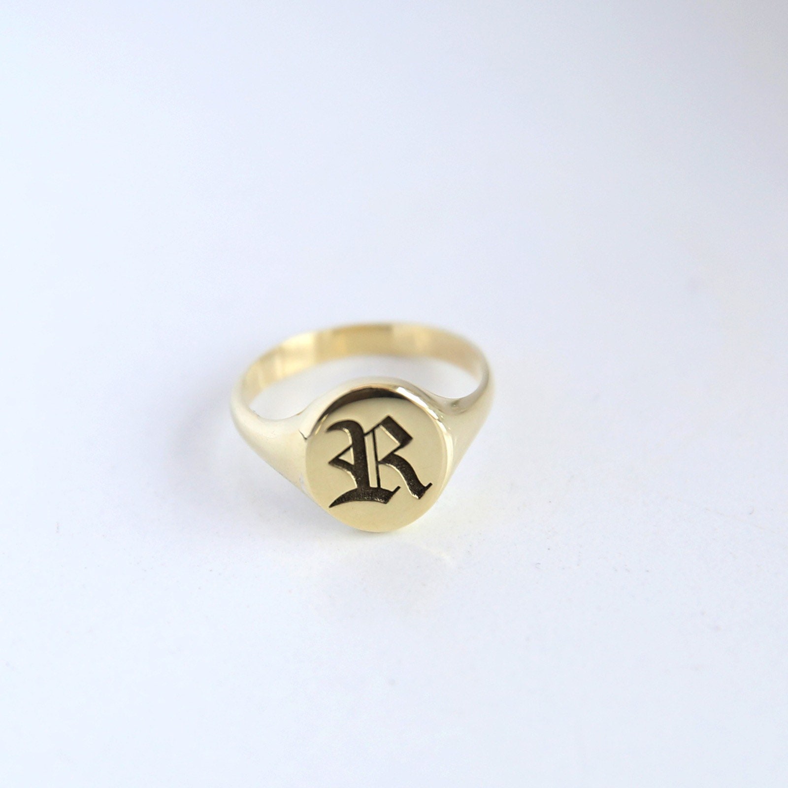 Initial Signet Ring Monogram Ring-personalized Signet-signet | Etsy