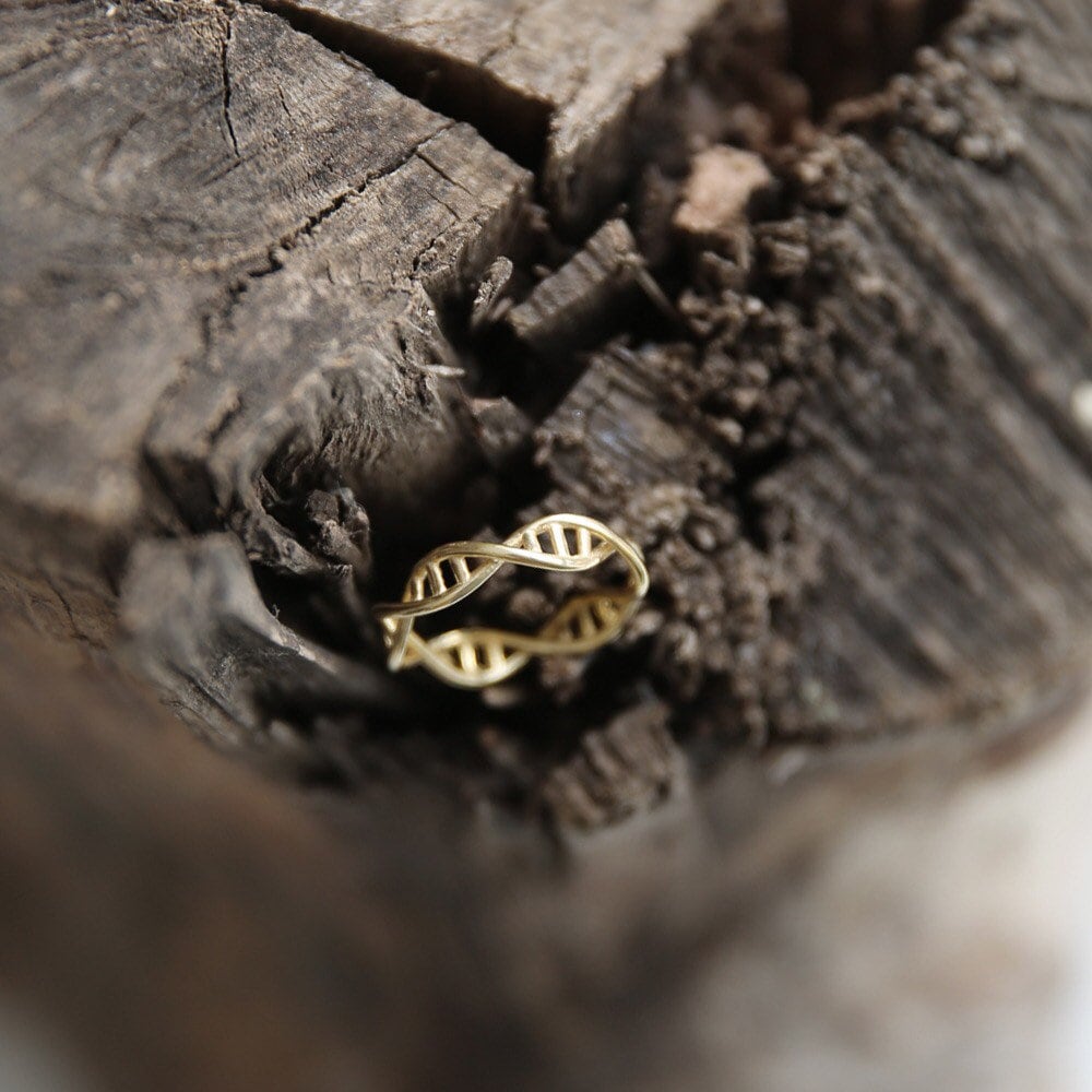 Gold Dna Ring-dna Ring-science Ring-chemistry Ring-molecule - Etsy