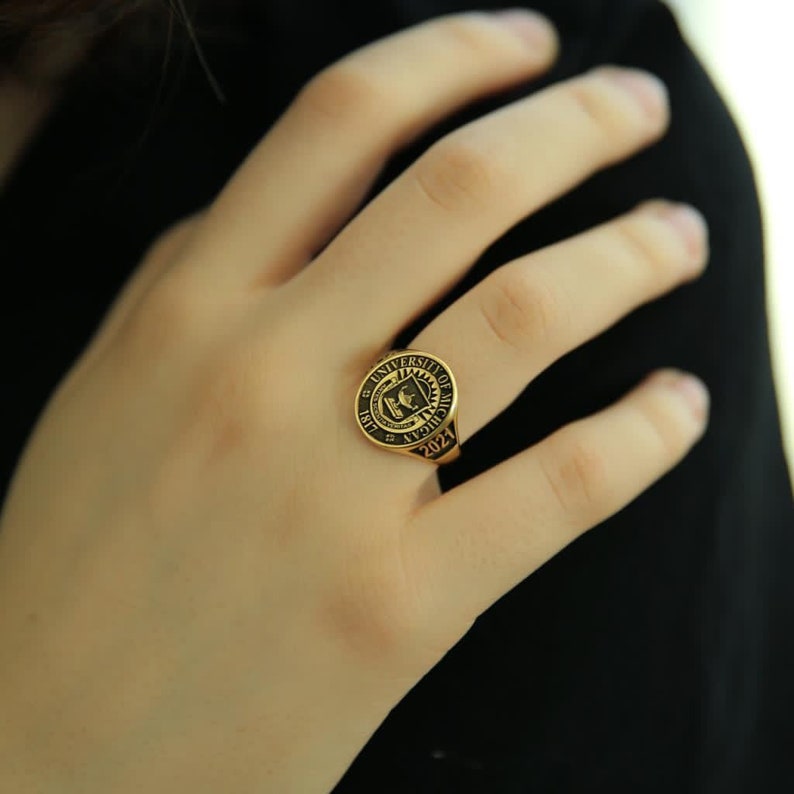 Custom College Rings-oval Graduation Ring-class Rings-school - Etsy