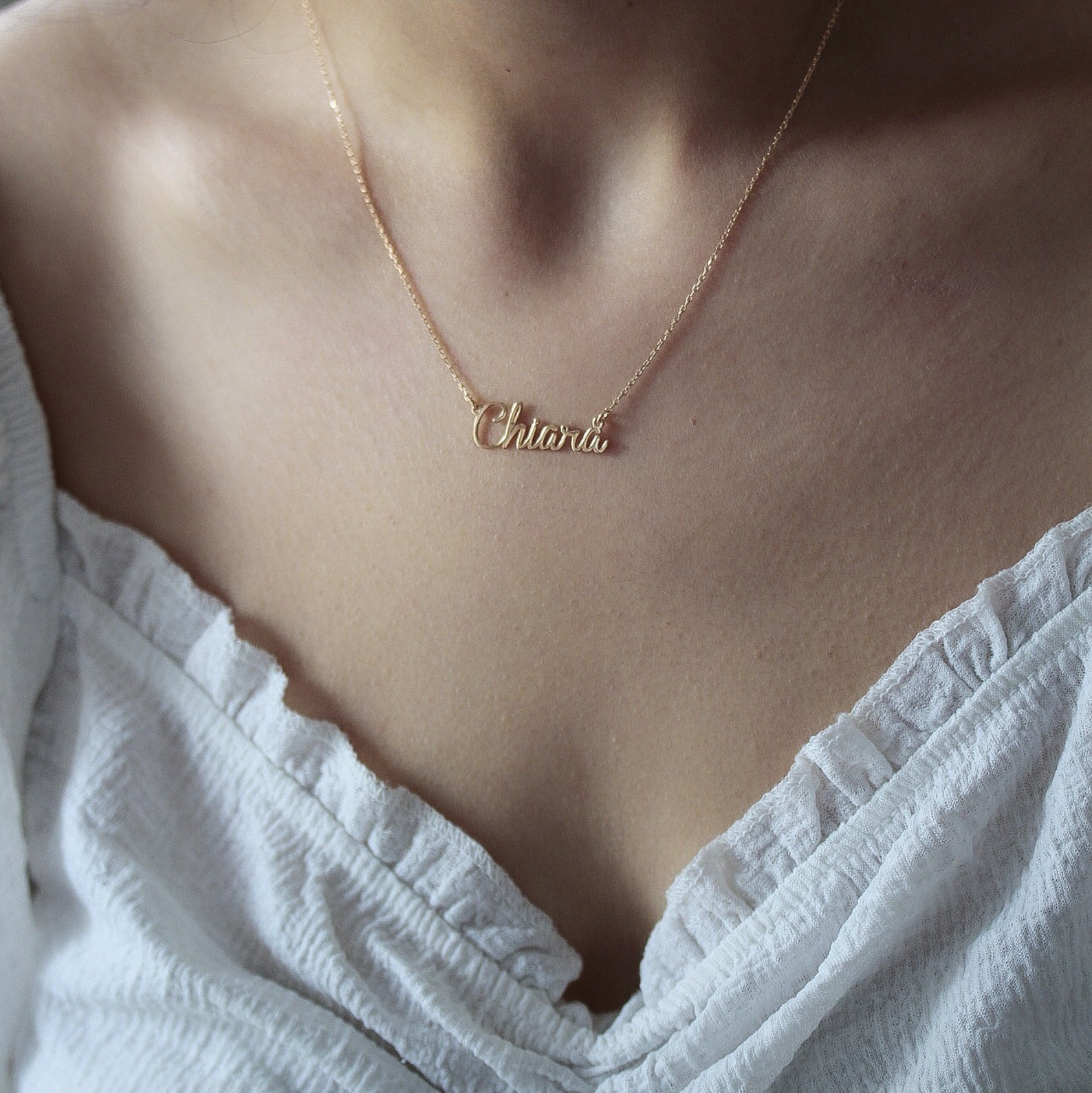 Personalized Name-necklace-name Necklace-gold Name - Etsy