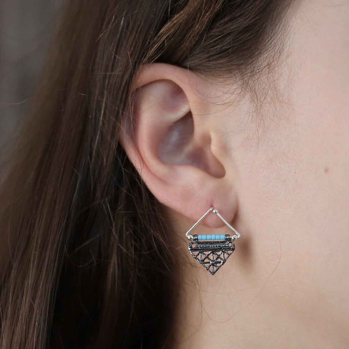 Handmade Turquoise Earring Tribal Earring Ethnic Jewelry - Etsy