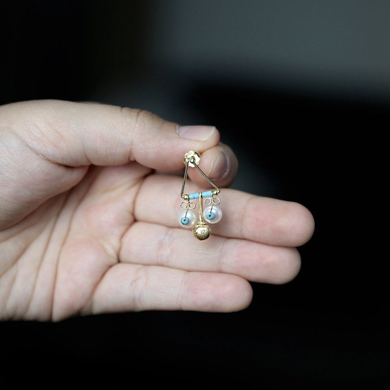 Pearl Earring-sterling Silver Earring Gypsy Earring - Etsy