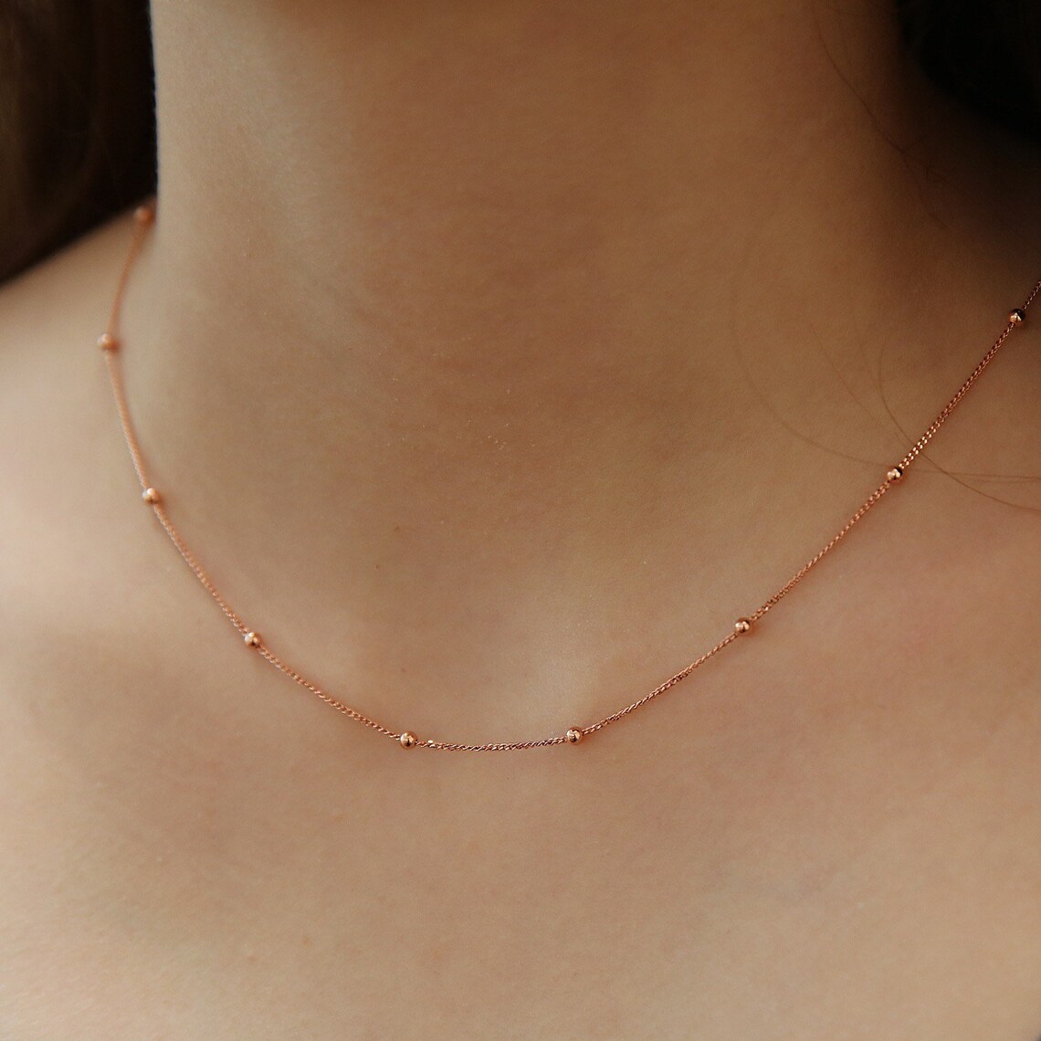 Satellite Chain-14k Gold Filled Mini Ball Necklace-sphere - Etsy