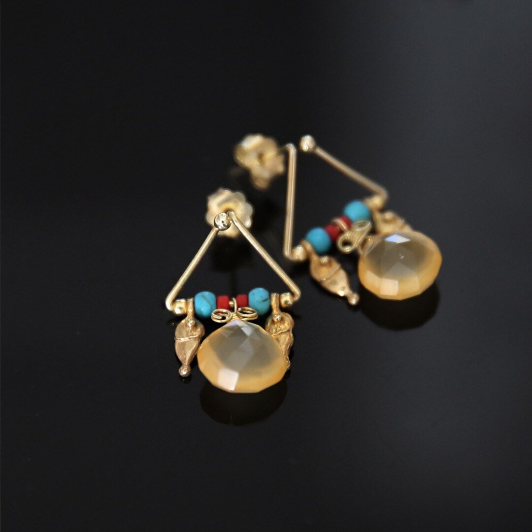 Citrine Earring Earring Jewelry Gypsy Earring Handmade Earring Tribal ...