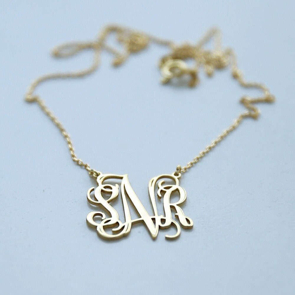 Personolized Monogram Necklace-personolized Necklace-personolized ...
