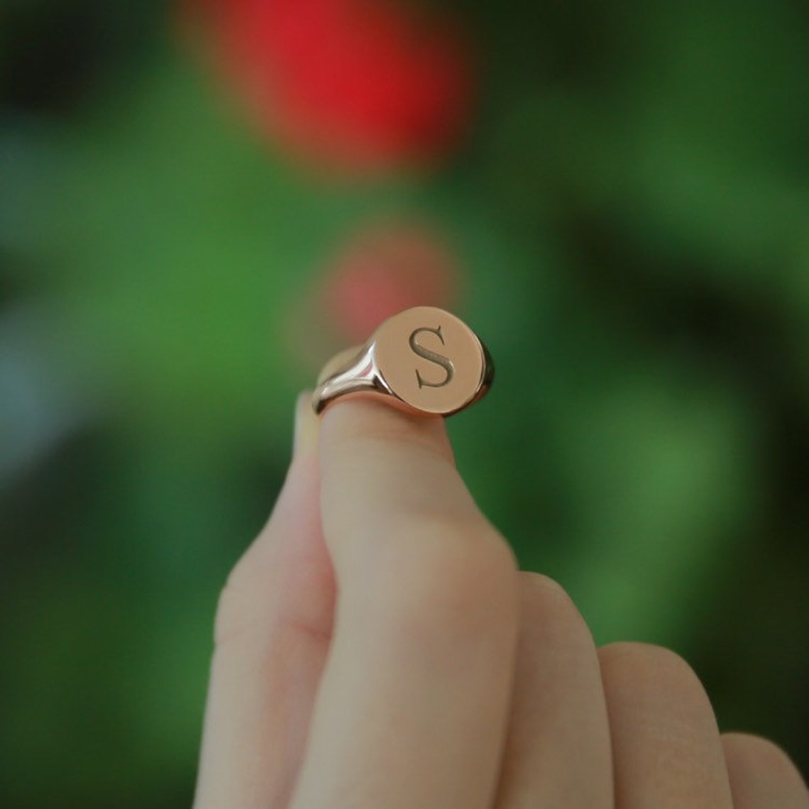 Initial Signet Ring-personalized Signet Ring-initial Signet Ring-letter ...