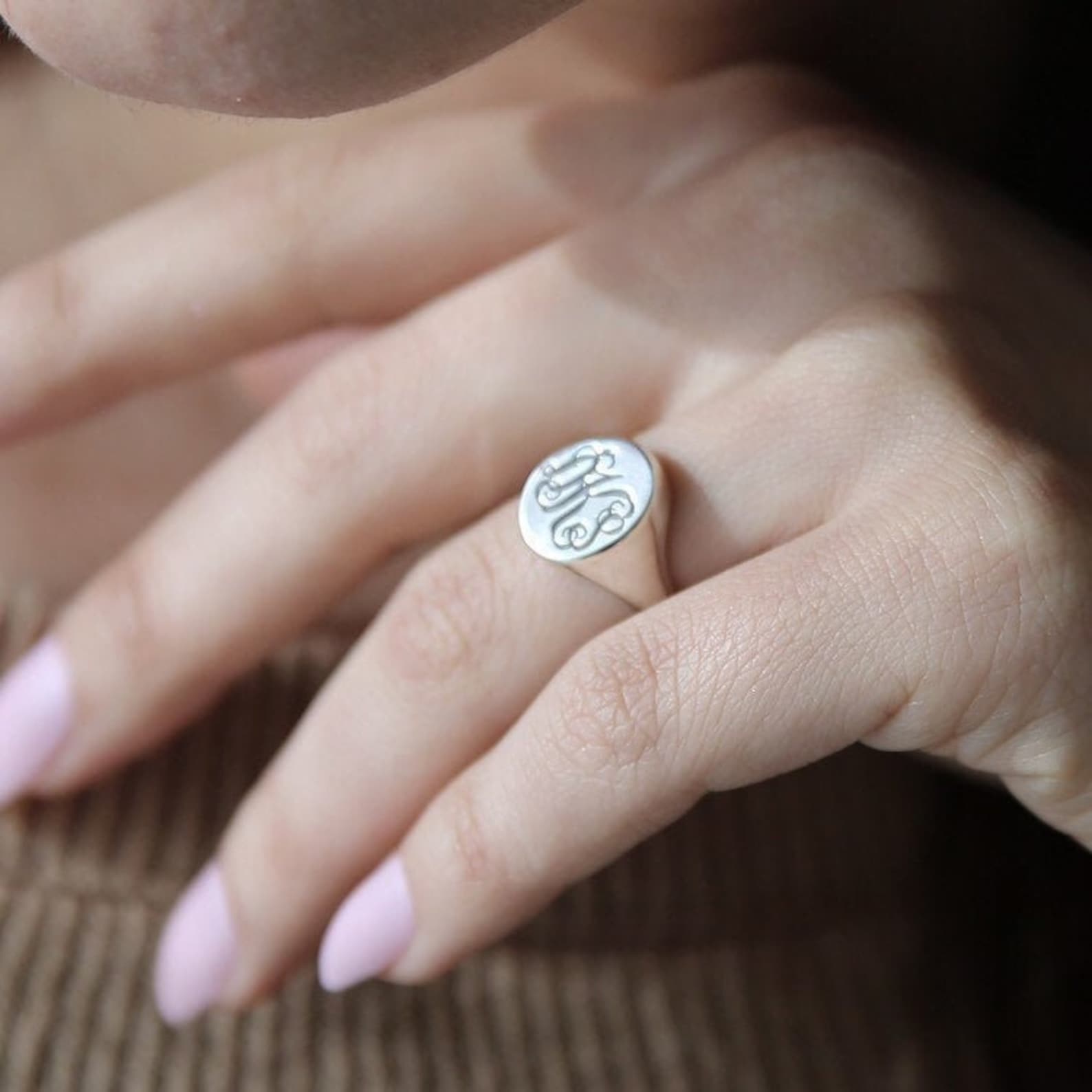 Personalized Signet Ring-engraved Ring-signet Ring-monogram - Etsy
