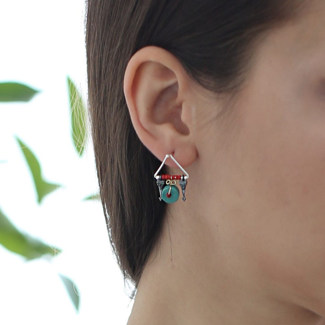 Turquoise Earring-tribal Earring Gypsy Earring Handmade Earring ...
