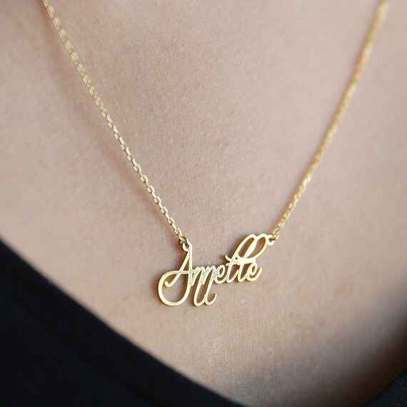 Etsy custom necklace name store
