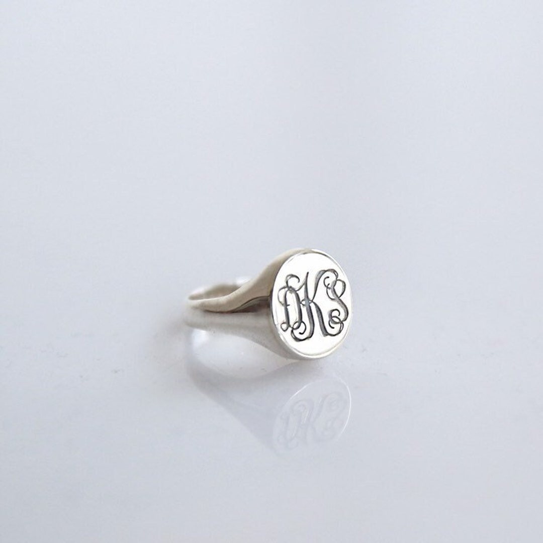 Personalized Signet Ring-engraved Ring-signet Ring-monogram - Etsy