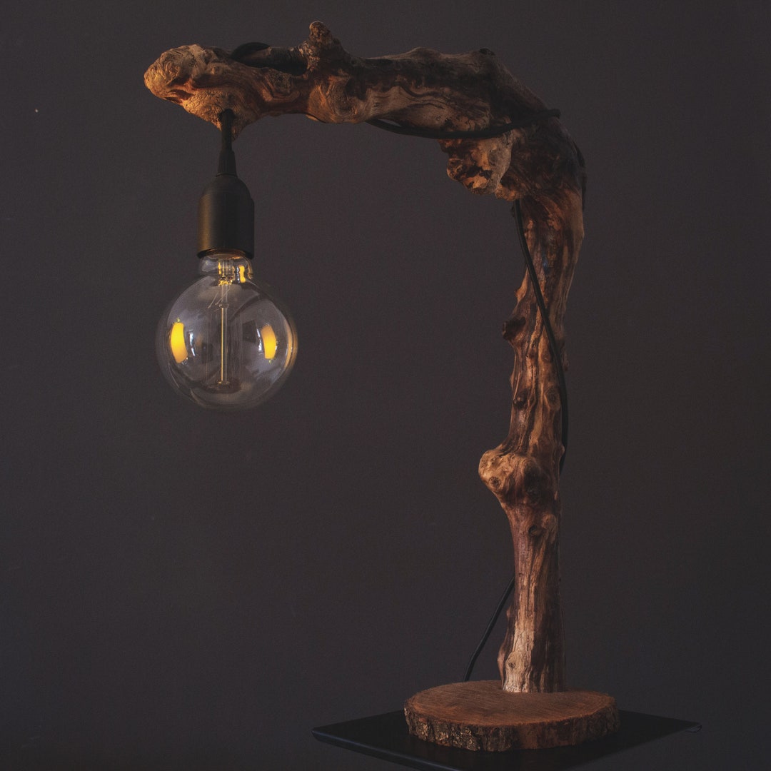 RARE Driftwood Table Lamp | Unique Wood Lamp | Handcrafted | Lighting ...
