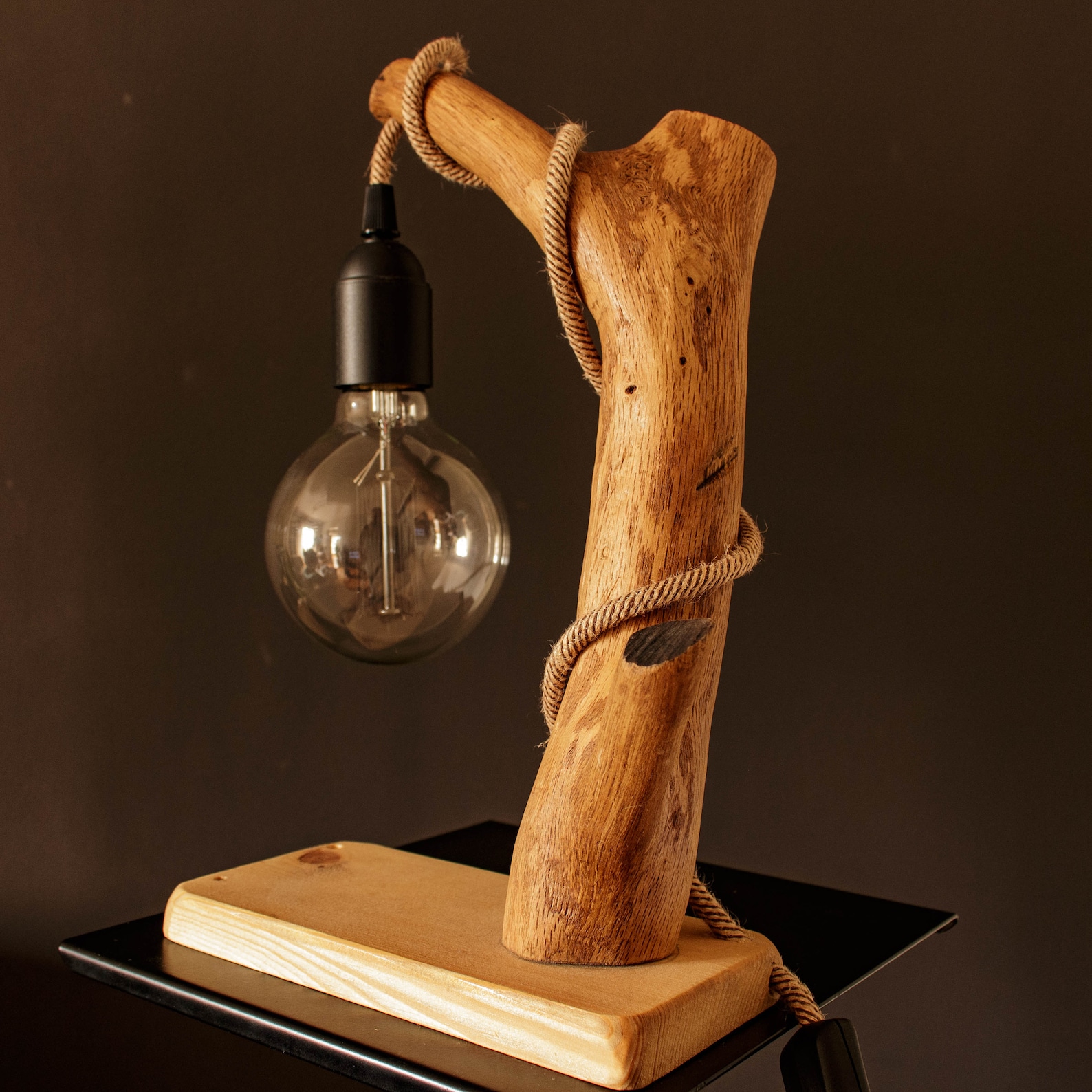 Driftwood Table Lamp | Unique Wood Lamp | Handcrafted | Lighting ...