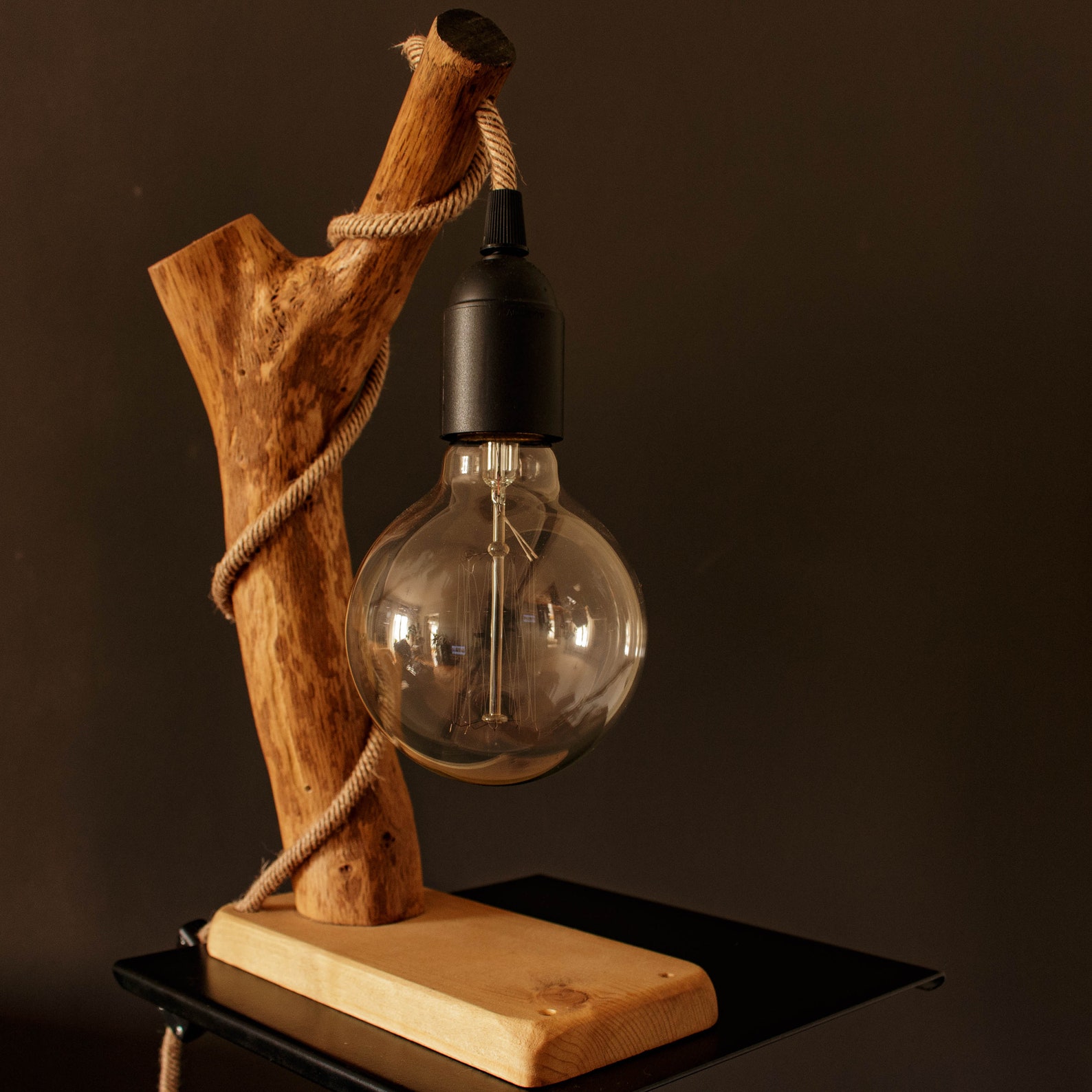Driftwood Table Lamp | Unique Wood Lamp | Handcrafted | Lighting ...