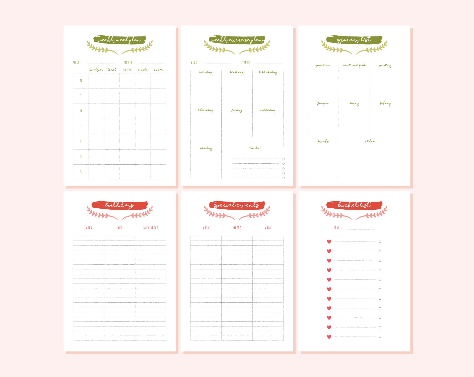 A4 Ultimate 25 Pages Yearly planner PRINTABLE Etsy a4-ultimate-25-pages-yearly-planner-printable-etsy