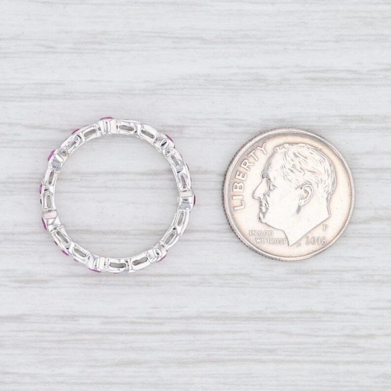 Ruby Eternity Ring Ruby Stacking Ring Stackable Ruby Ring | Etsy