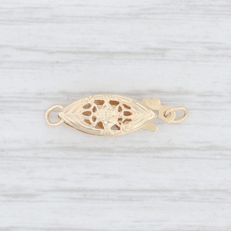 Floral Clasp Pearl Clasp Fish Hook Clasp Yellow Gold Clasp | Etsy